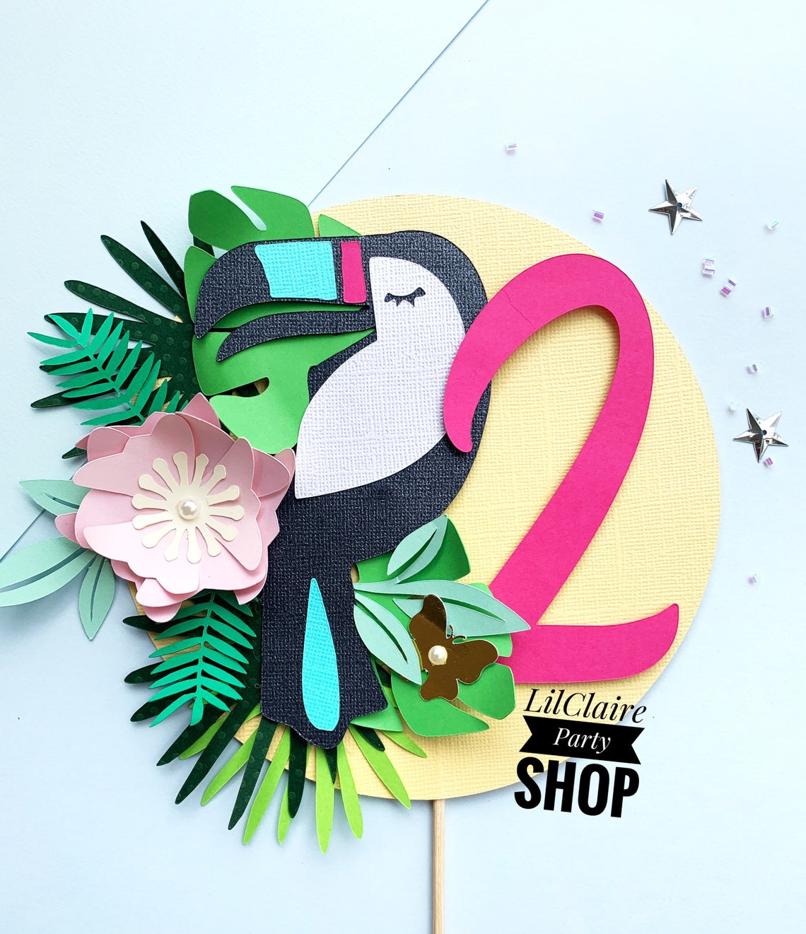 Toucan Cake Topper Tropical Cake Topper Tropical Birthday | Etsy