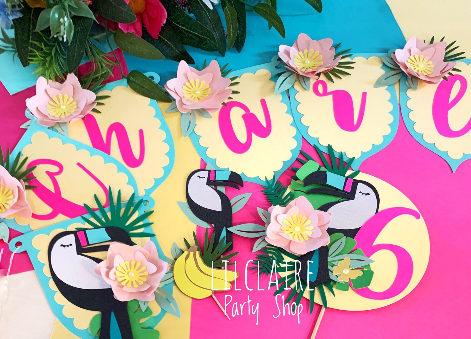 Toucan Birthday Theme Toucan Banner Tropical Banner - Etsy