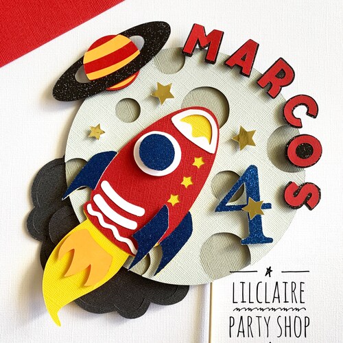Rocket Ship Space Theme Astronaut Birthday Party Centerpiece - Etsy