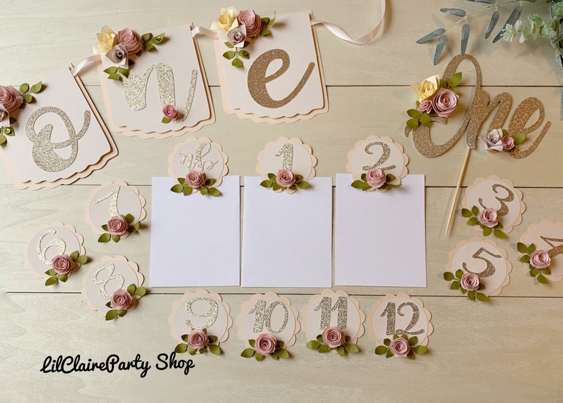 Boho Birthday Banner First Birthday Floral One Banner Boho | Etsy