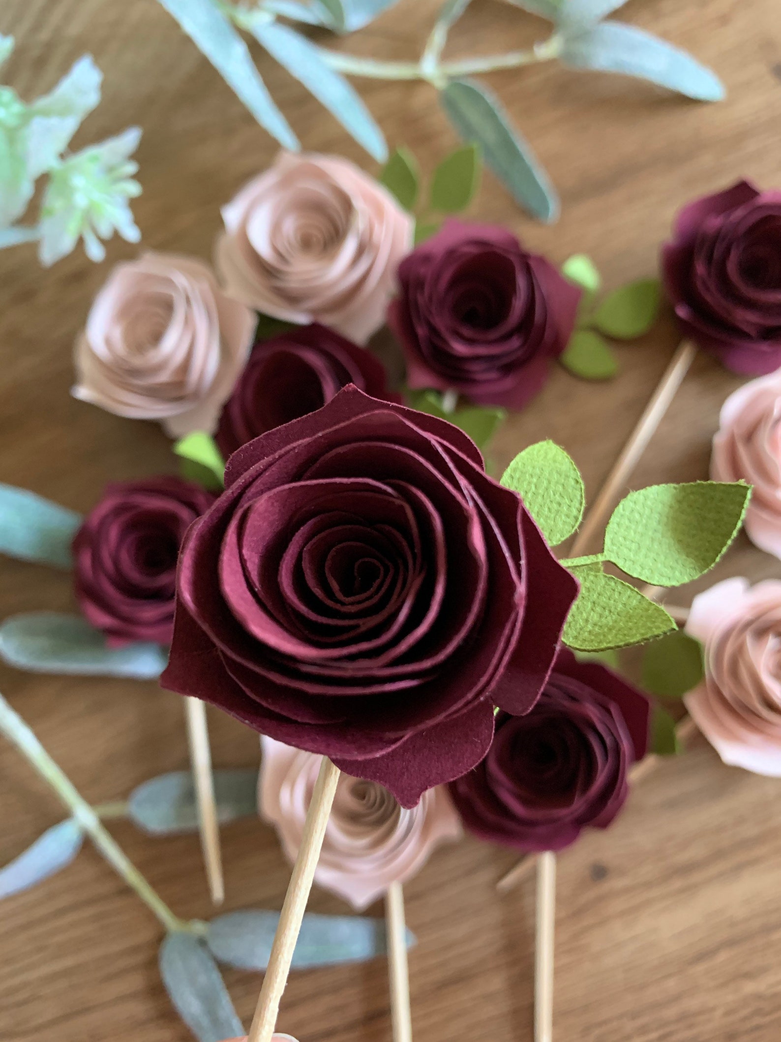 Floral Cupcake Topper Flower Cupcake Topper Boho Party Fist - Etsy