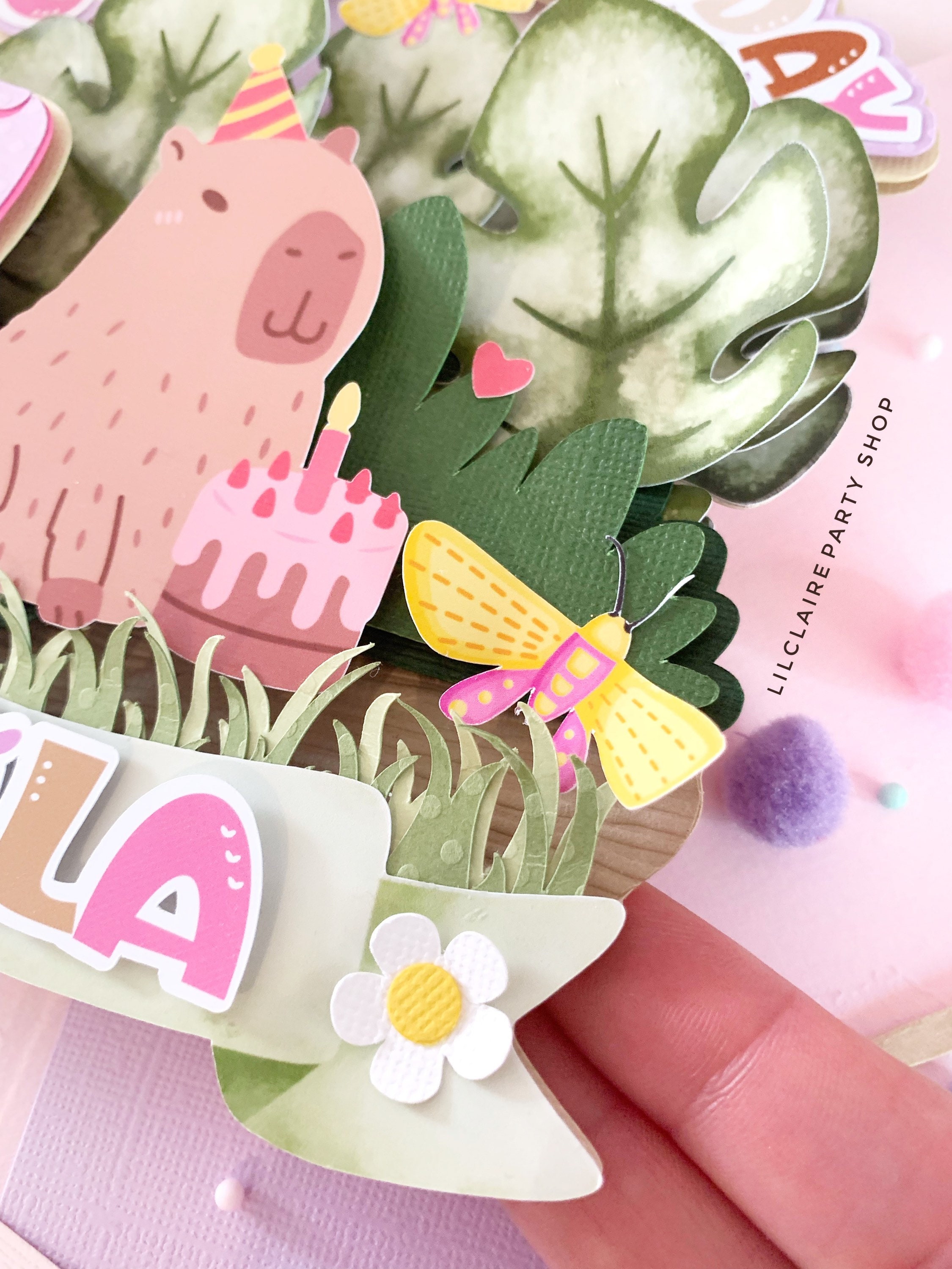 Cumpleaños de capibara, topper de pastel de capibara, fiesta de ...