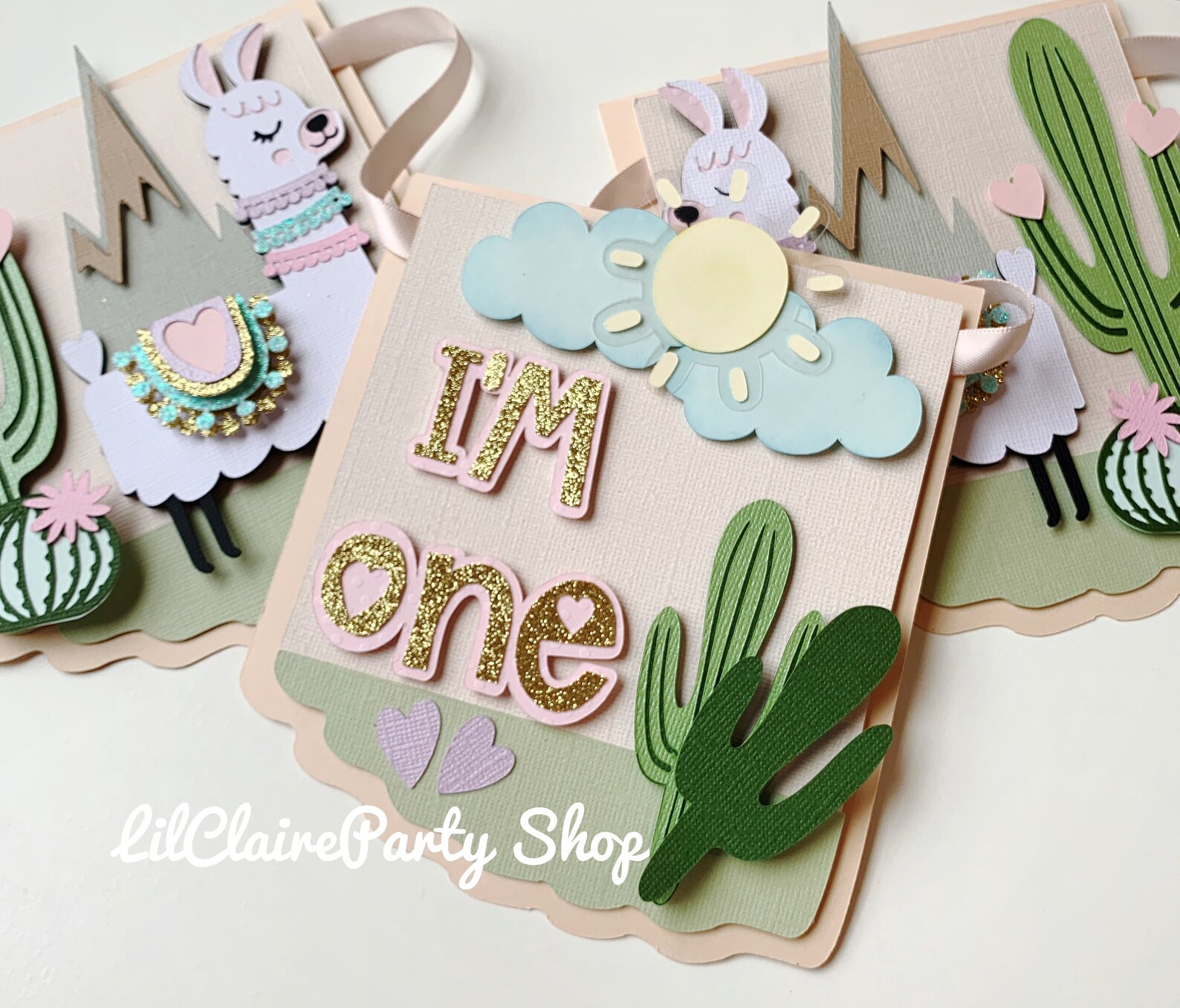 Boho Llama Party, Llama High Chair Banner, Llama First Birthday, Boho ...