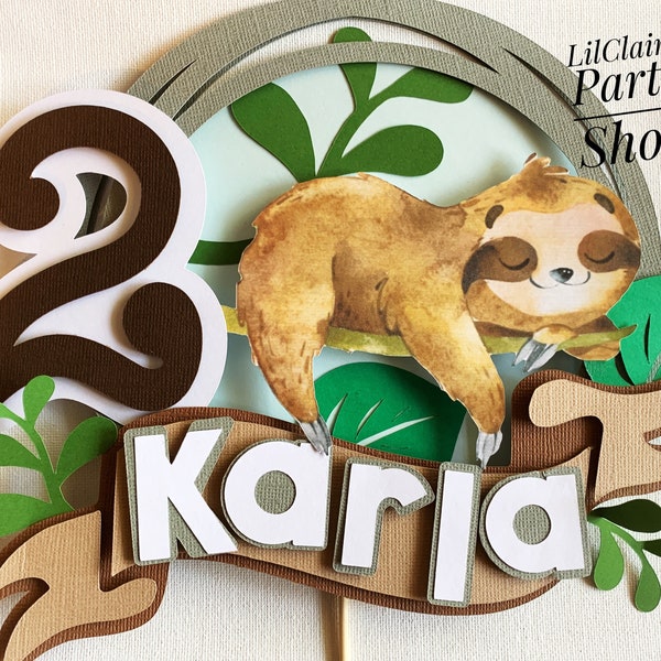 Sloth Baby Shower Cake Topper - Etsy