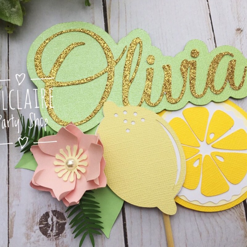 Lemon Cake Topper - Etsy