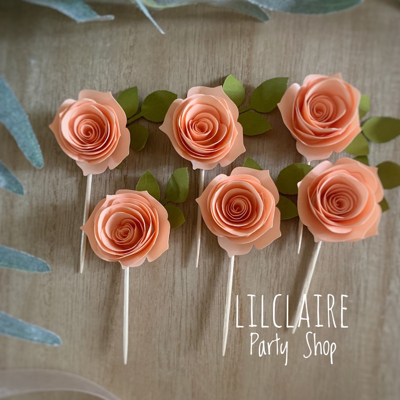 Flower Cupcake Toppers - Etsy