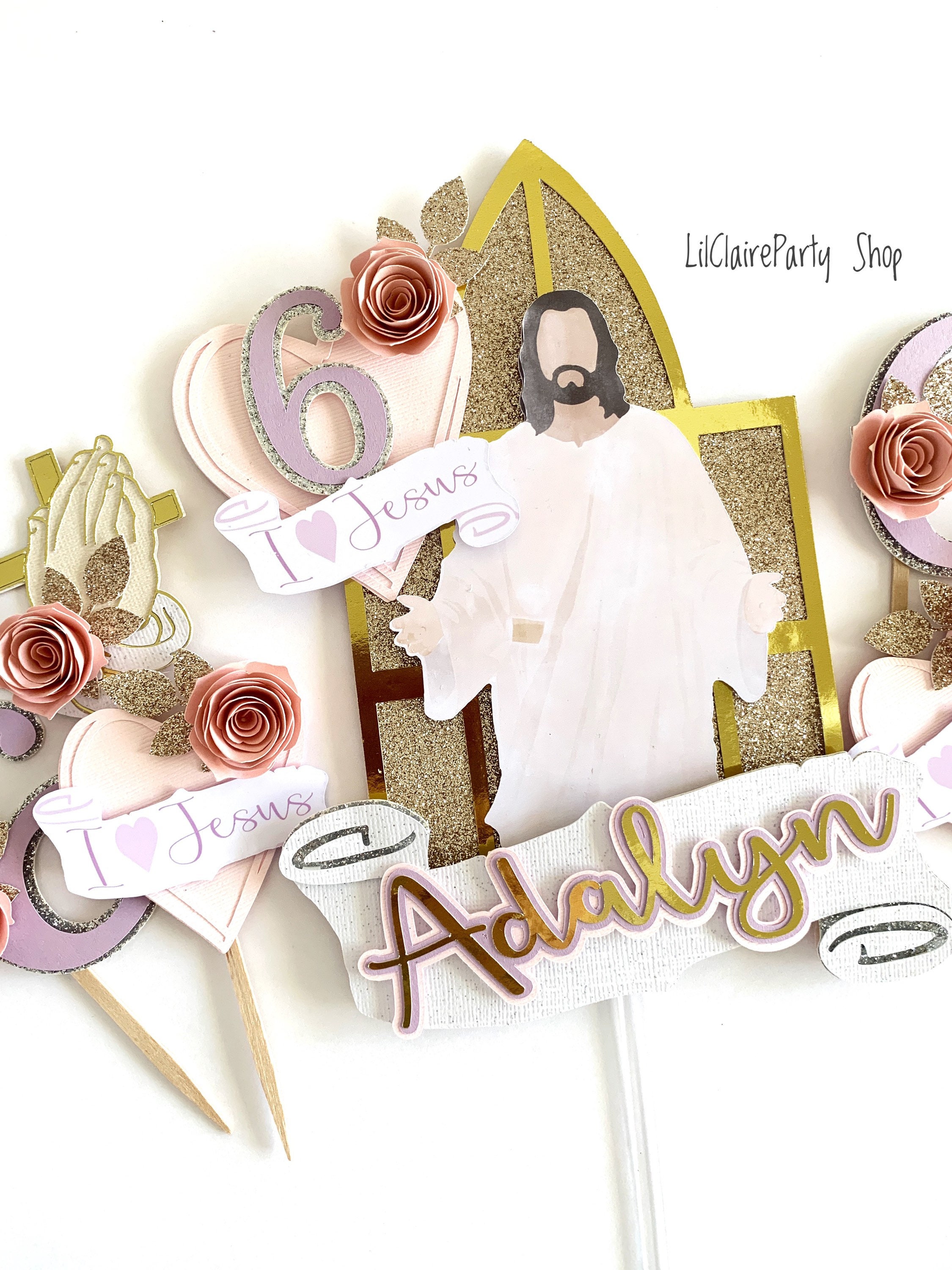 Jesus Cake Topper Jesus Birthday Theme Religious Party - Etsy