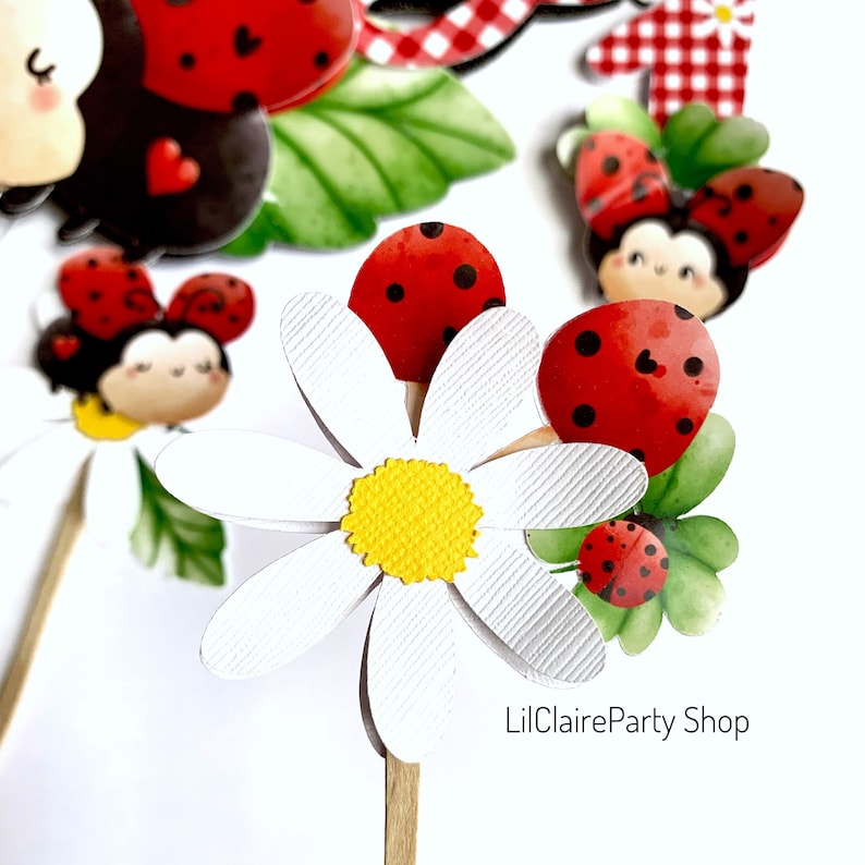 Ladybug Cake Topper Little Lady Cake Topper Ladybug Birthday - Etsy