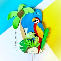 Cockatiel Cake Topper - Handcarved, Wooden Bride and Groom Parrot ...