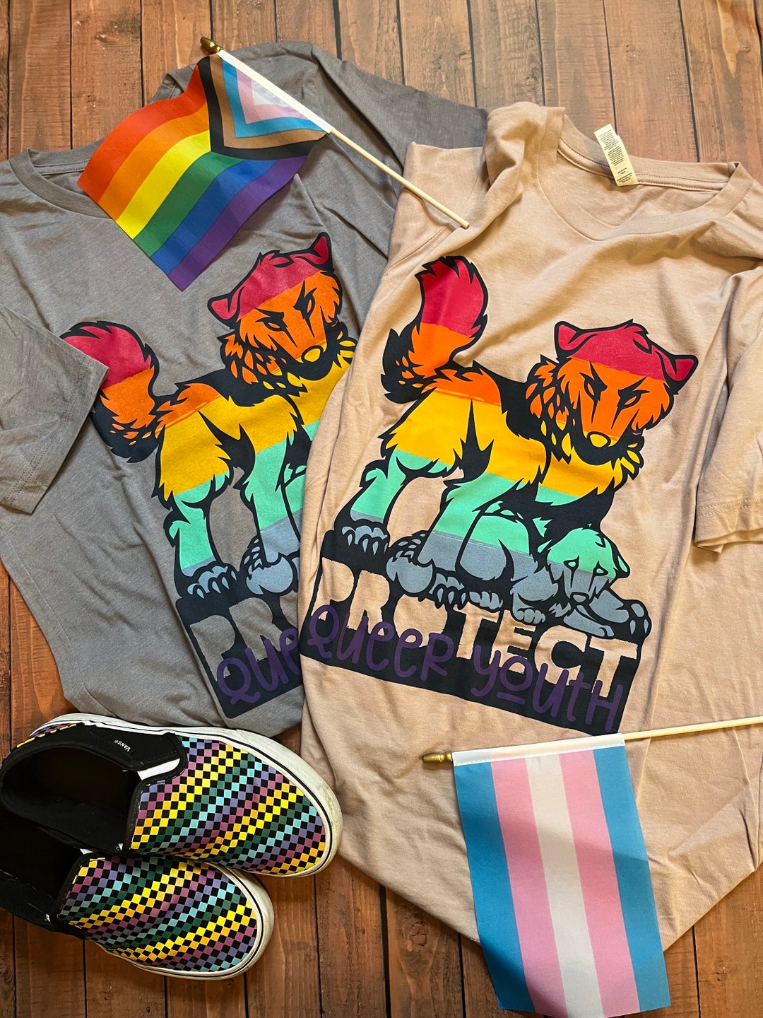 Protect Queer Youth Screen Printed Graphic Tee, Furry Pride Accessory ...