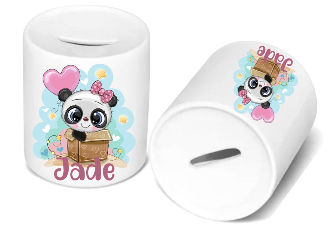 Custom Panda Ceramic Piggy Bank - Etsy