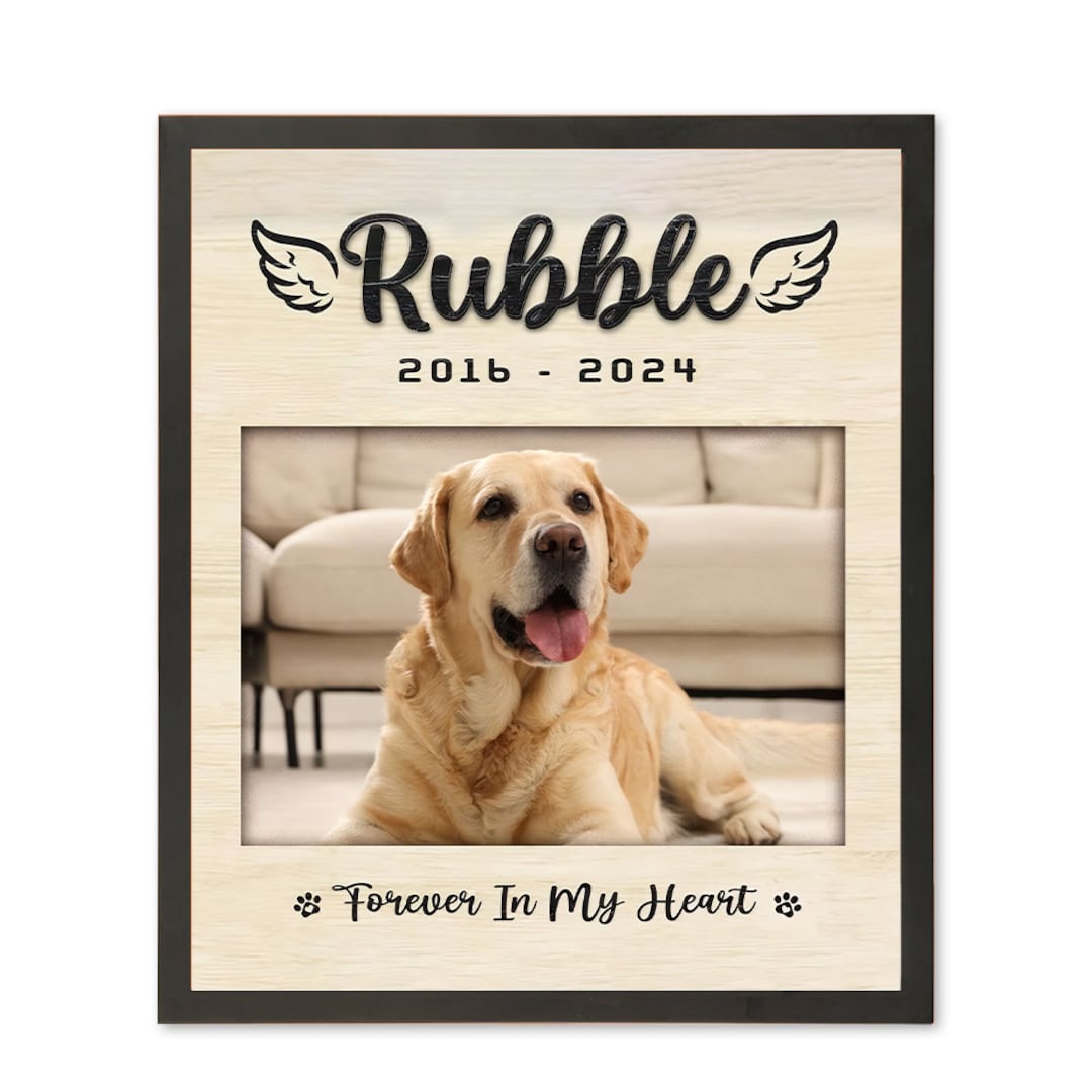 Custom Dog Memorial Poster With Photo, Pet Memorial Poster Gift, Dog ...
