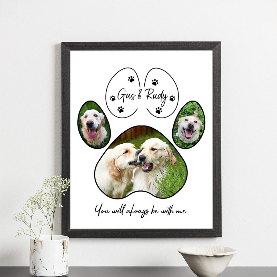 Custom Dog Memorial Poster With Photo, Pet Memorial Poster Gift, Dog ...
