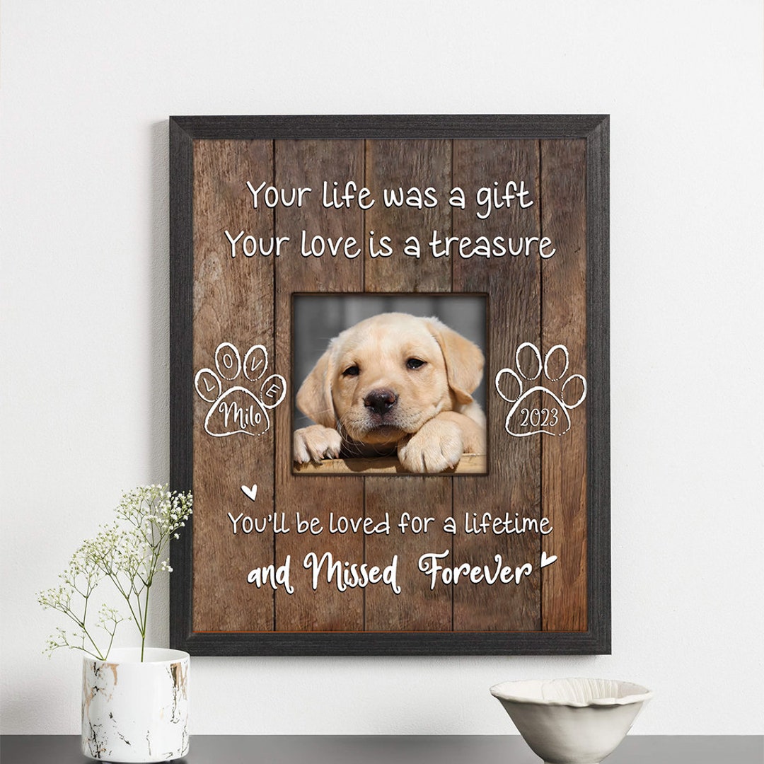 Custom Dog Memorial Poster With Photo, Pet Memorial Poster Gift, Dog ...