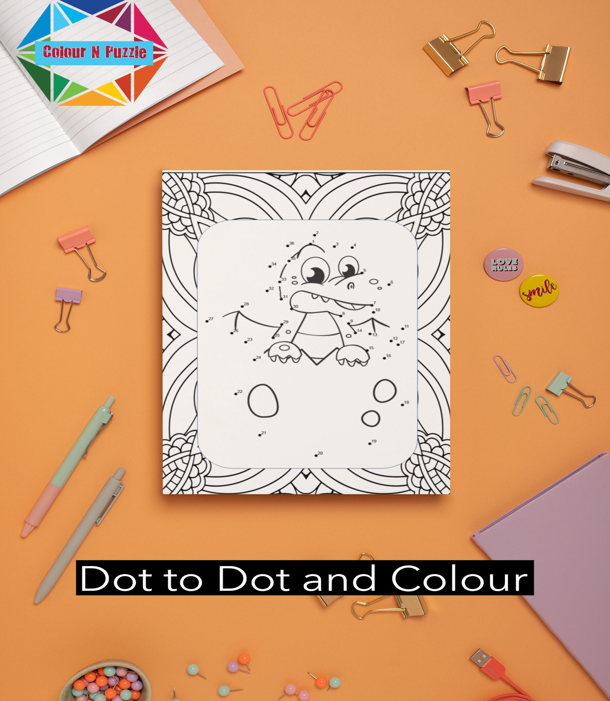 Baby Dragon Colouring and Dot to Dot Print Outs - Etsy