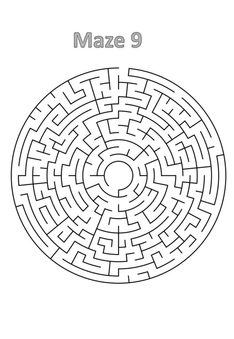 Digital Download Mazes and Peace Colouring Pictures - Etsy