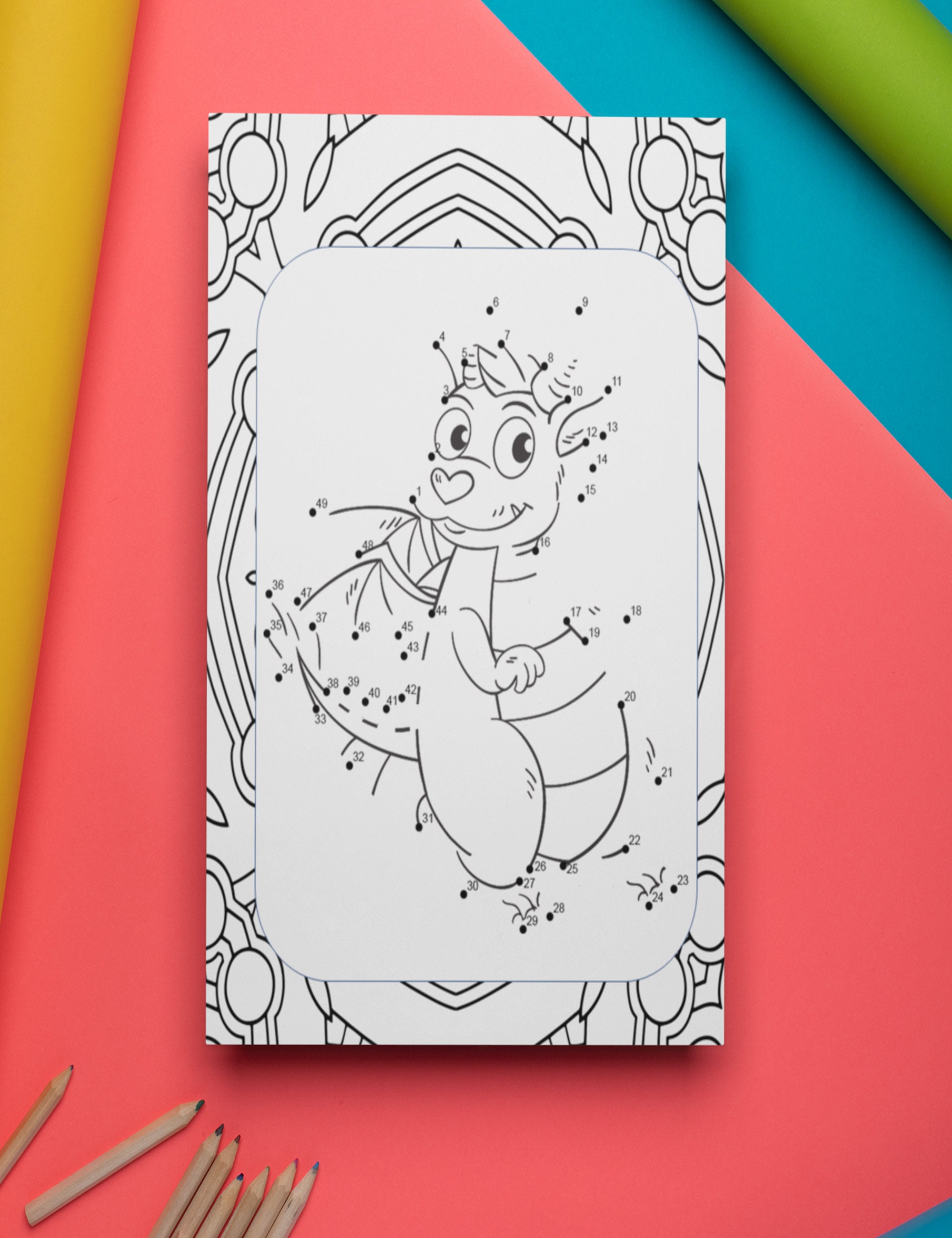 Baby Dragon Colouring and Dot to Dot Print Outs - Etsy