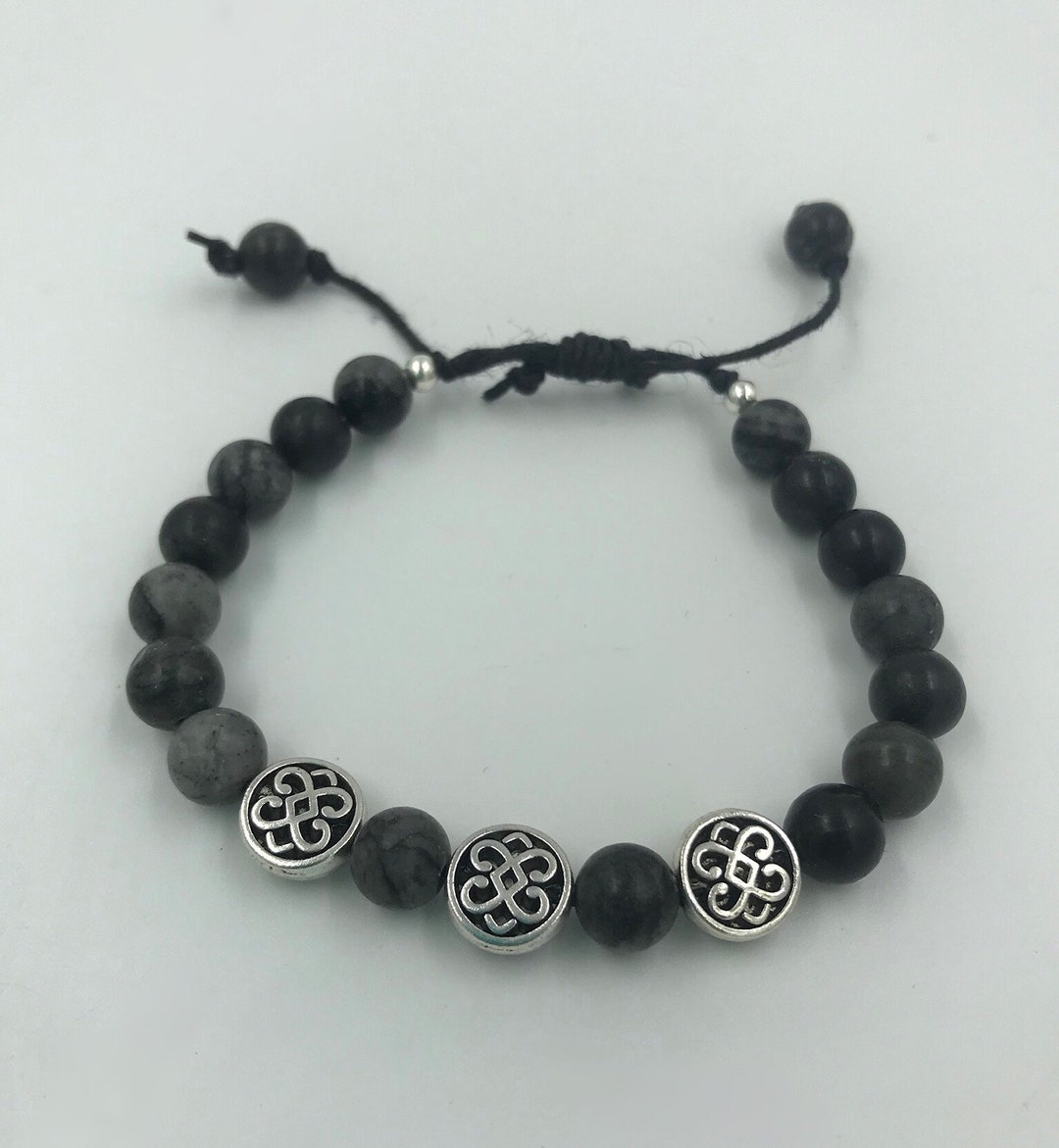 Black 8mm Network Stone Bracelet (MB47 - Etsy