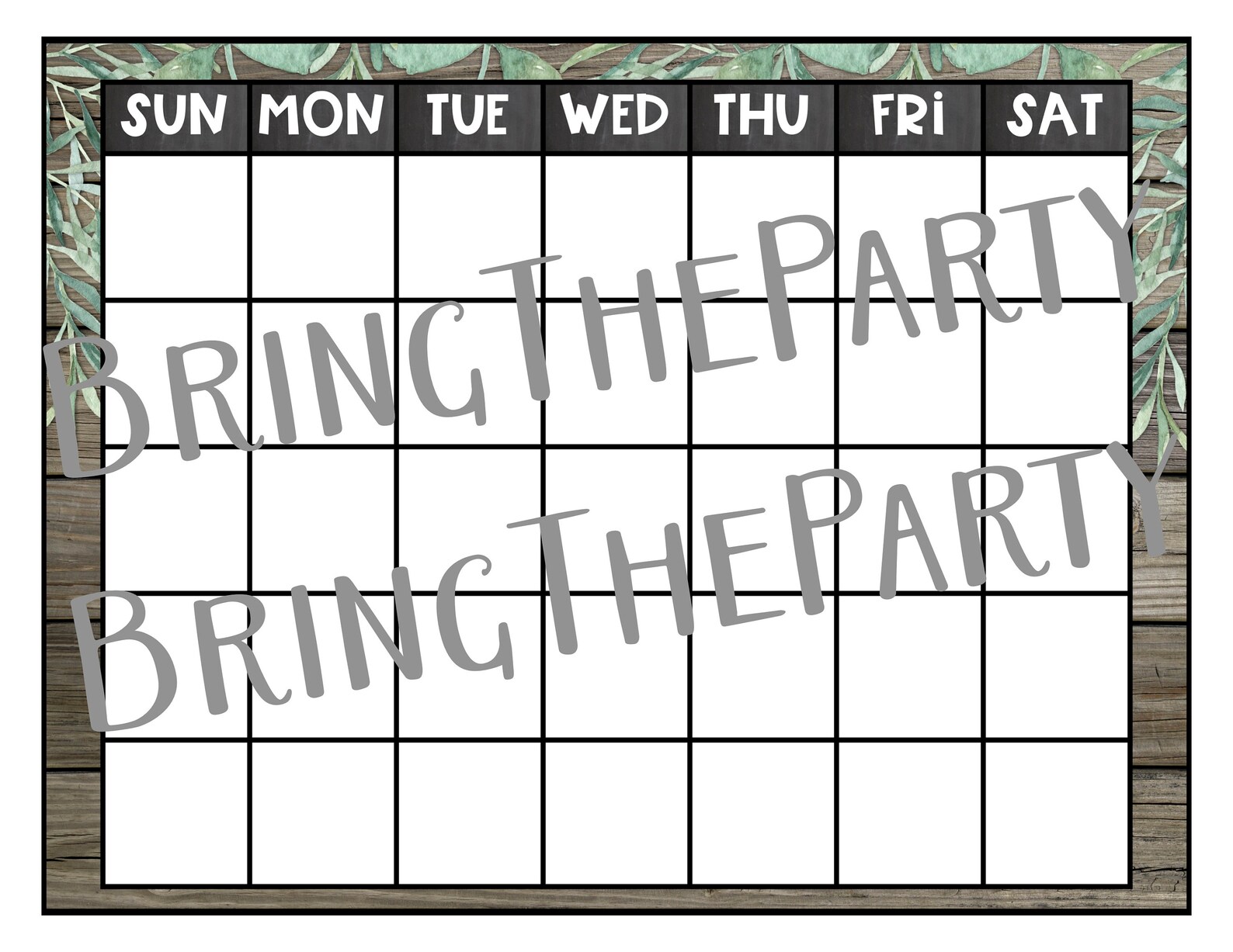 Farmhouse Classroom CALENDAR & NUMBERS, Greenery Eucalyptus Rustic ...