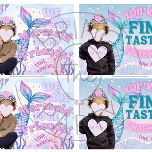 Personalized Mermaid Valentine Magical Valentine Ocean Valentine School ...