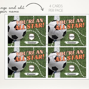 Editable Soccer Valentine | Sports Valentine | School Valentine ...