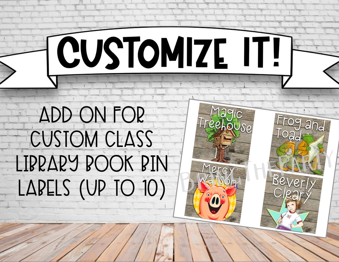 Add On: Customize Your Own Classroom Library Book Bin Labels - Etsy