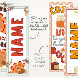 Fall Harvest Printable Bookmarks | Student Thanksgiving Bookmarks ...