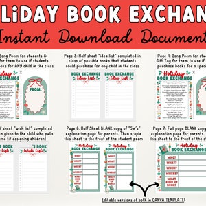 Holiday Book Exchange | Classroom Secret Santa | Book Exchange ...