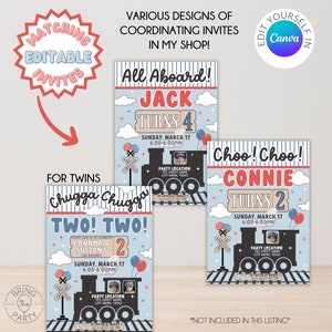 Editable Train Birthday Chalkboard | Train Birthday Decorations ...