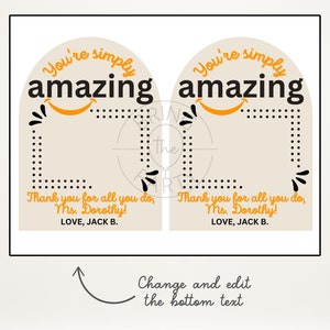 Editable Teacher Appreciation Gift Card Printable | Canva Template ...