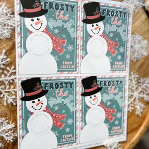 Snowman Play-doh Card | Canva Template Christmas Party Favor | Non ...