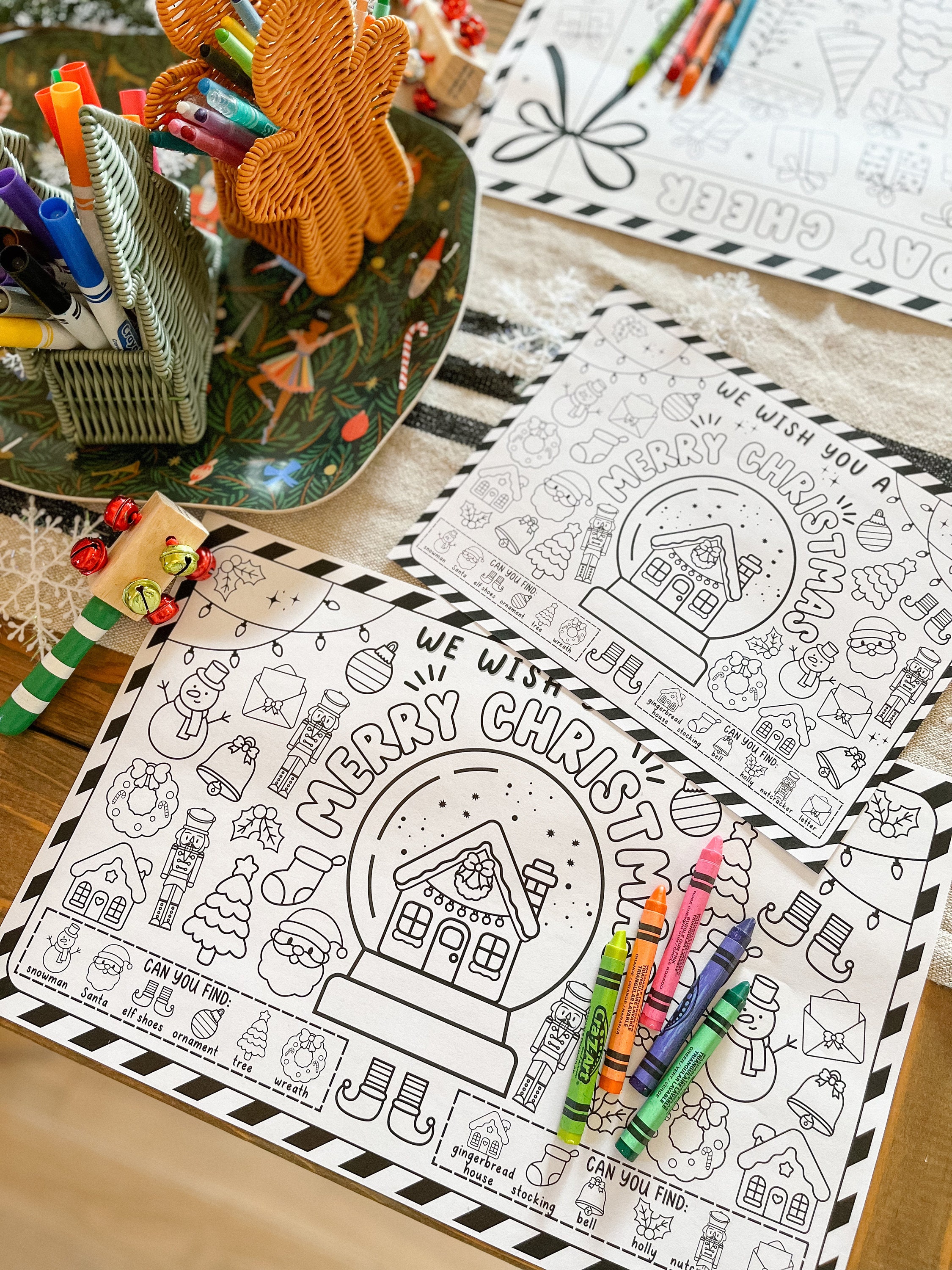 Printable Christmas Holiday Placemats | Christmas Activity Placemat ...