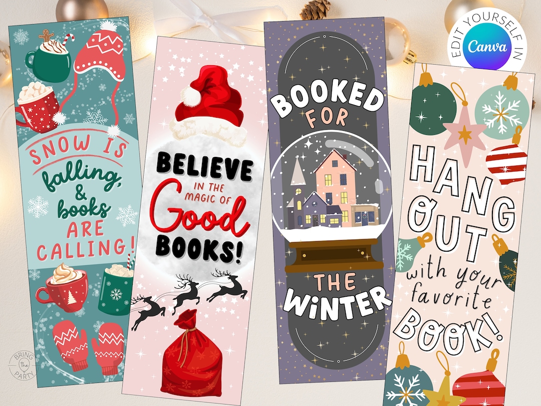 Christmas Holiday Printable Bookmarks | Student Holiday Bookmarks ...