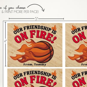 Editable Basketball Valentine | Sports Valentine | School Valentine ...