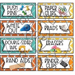 Labels for Storage Unit, 24-drawer Plastic Storage Cabinet Labels ...