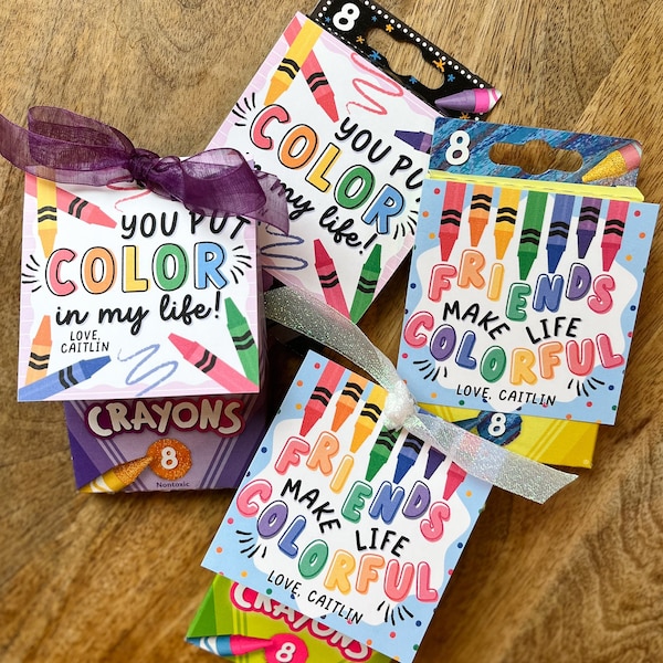 Crayon Valentine - Etsy