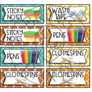 Labels for Storage Unit, 24-drawer Plastic Storage Cabinet Labels ...