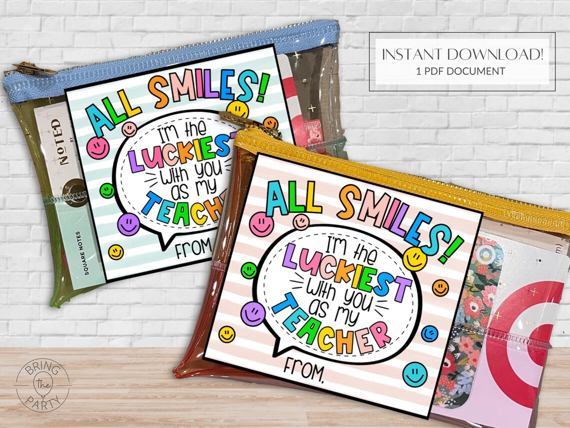 Teacher Appreciation Printable Gift Tag Teacher Thank You - Etsy