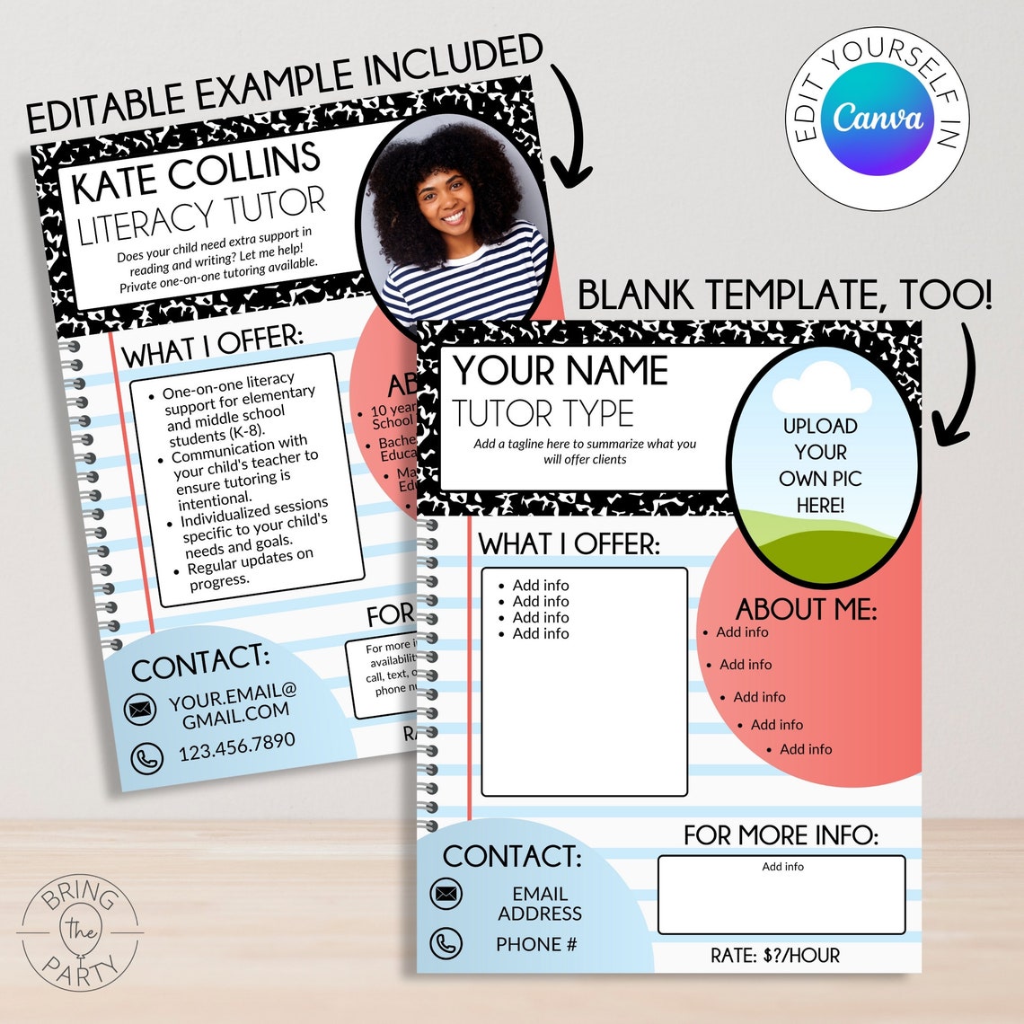 Editable Tutoring Flyer: Canva Template for Elementary & Middle School ...