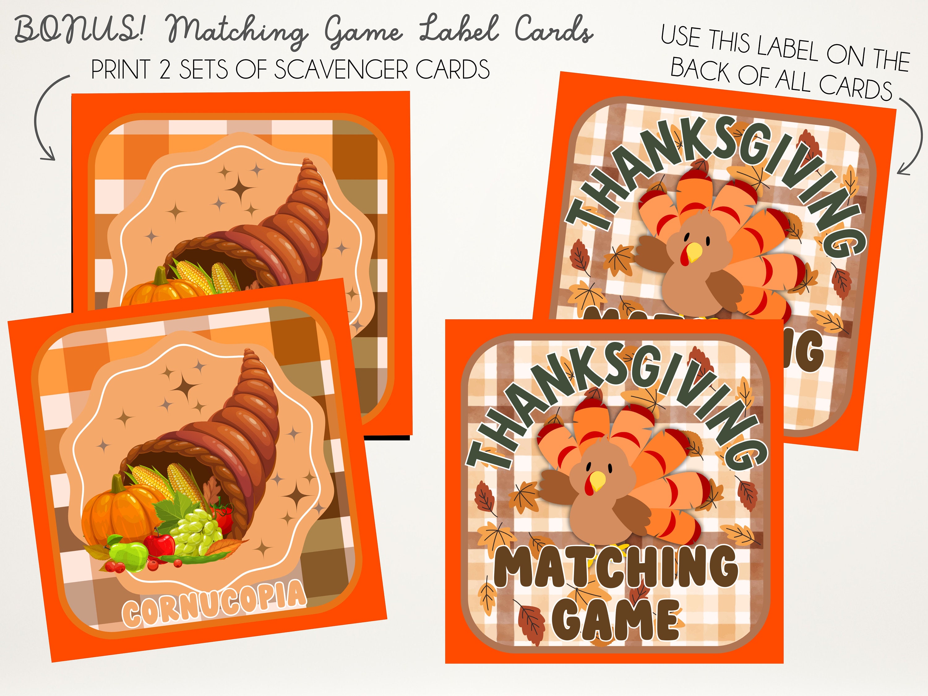 Printable Thanksgiving Scavenger Hunt | Thanksgiving Kids Activity ...