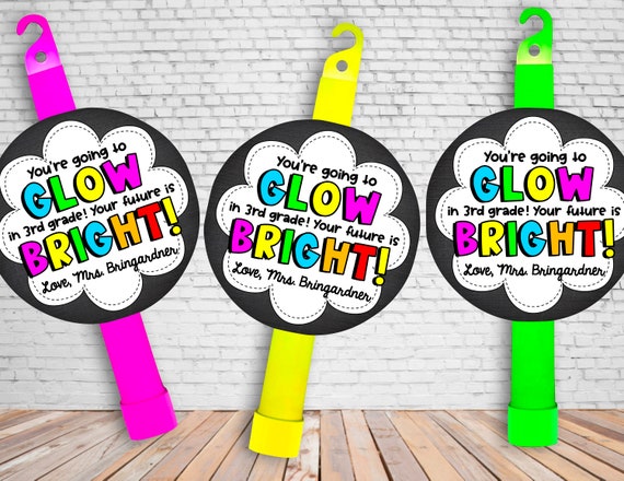 Back to School Glow Stick Gift Label Beginning of the School - Etsy