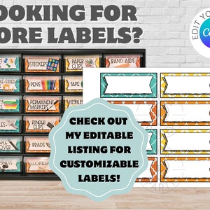 Labels for Storage Unit, 24-drawer Plastic Storage Cabinet Labels ...