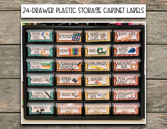 Labels for Storage Unit 24-drawer Plastic Storage Cabinet - Etsy