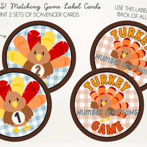 Printable Turkey Scavenger Hunt | Thanksgiving Kids Activity | Number ...