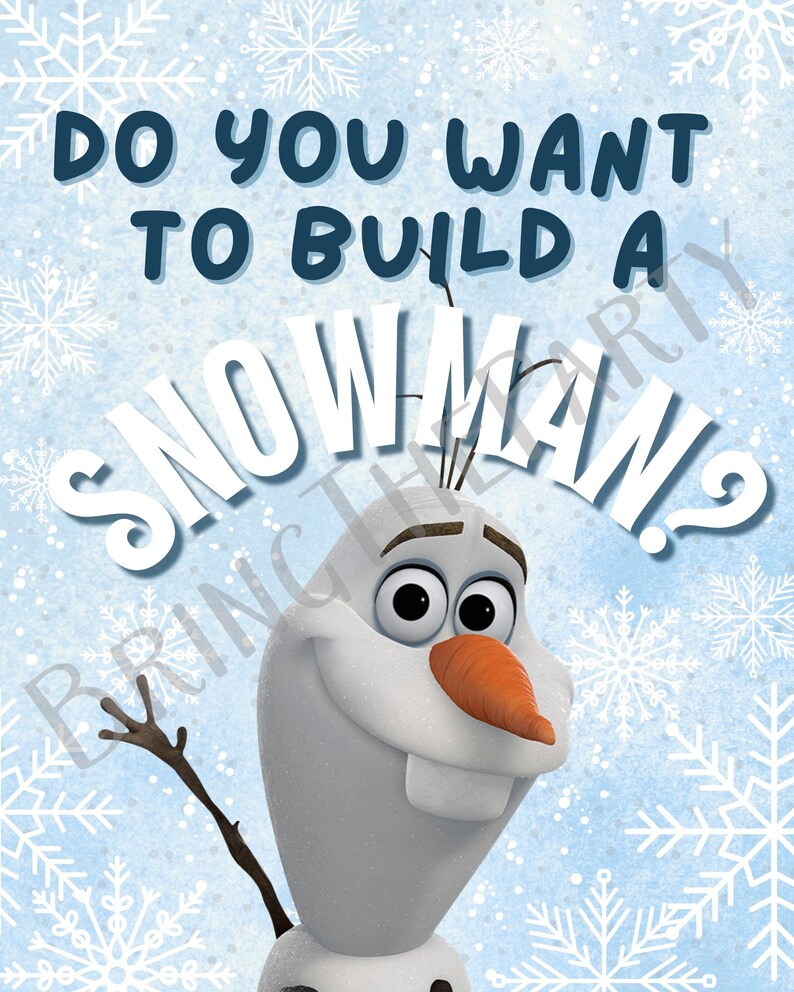 Olaf 8x10 Signs | Birthday Decorations | Frozen Birthday Decor ...