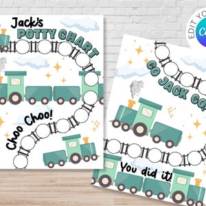 Editable Potty Chart | Potty Training Chart | Train Sticker Chart ...
