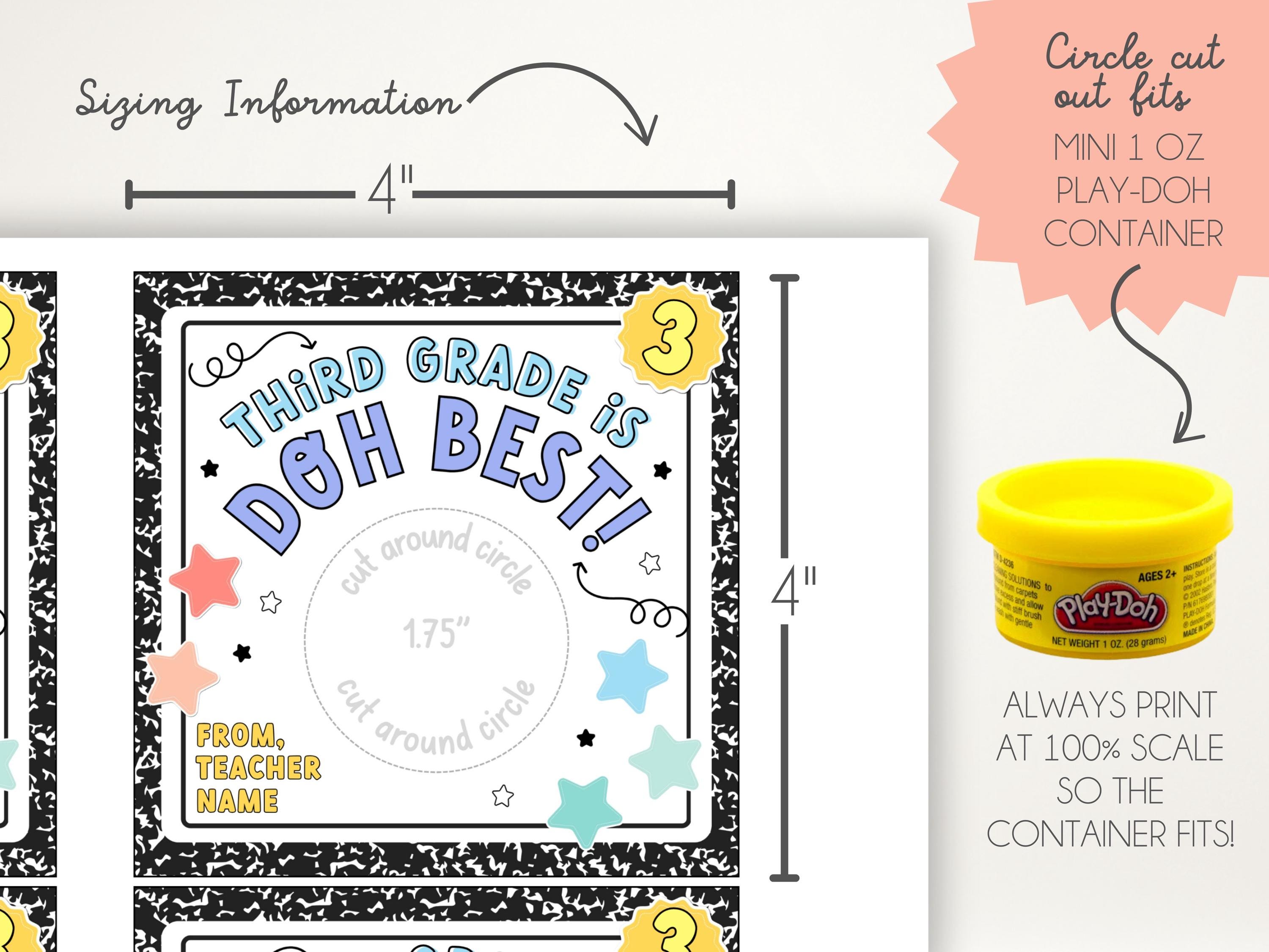 Editable First Day of School Play-doh Cards | Student Gift | Non-food ...