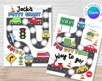 Editable Potty Chart | Potty Training Chart | Custom Sticker Chart ...