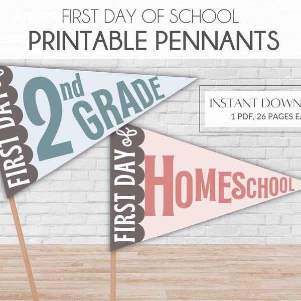 School Pennant - Etsy