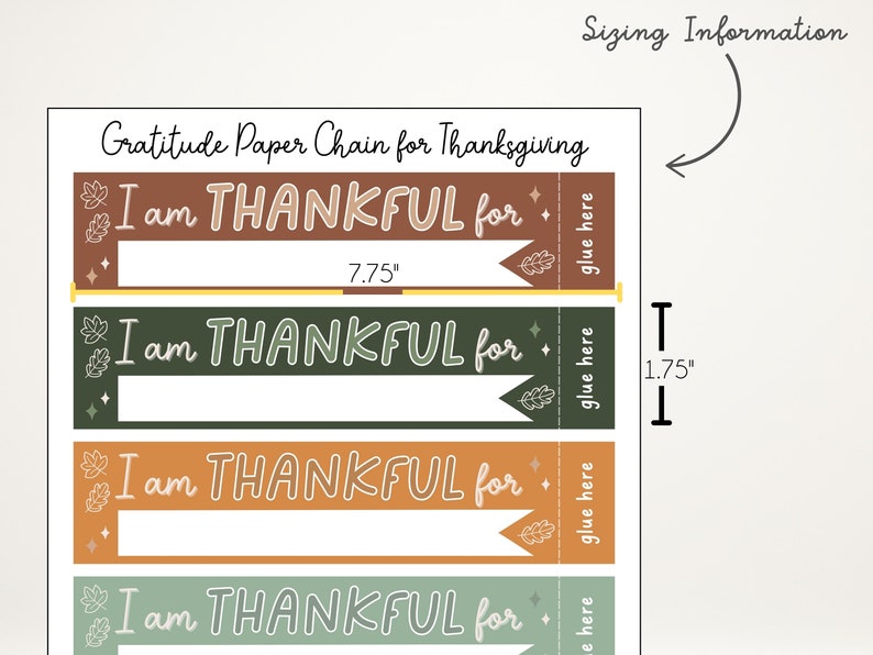 Gratitude Paper Chain | Thanksgiving Paper Chain | Giving Thanks ...